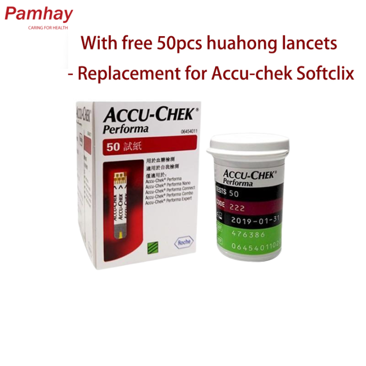 Accu Chek Performa Blood Glucose Sugar Test Strips (50 pcs) FREE 50s ...