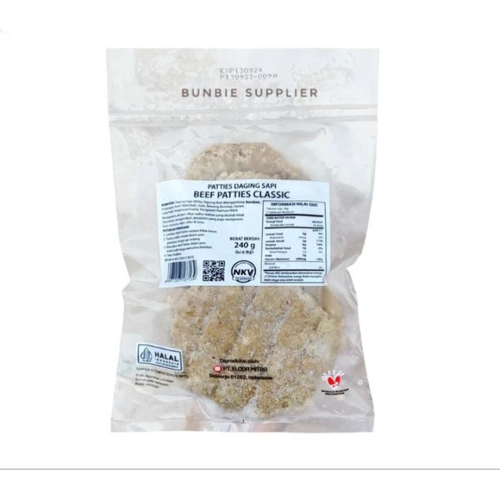 Bernardi Beef Patties Classic 240gr Isi 6pcs / Beef Burger | Lazada ...