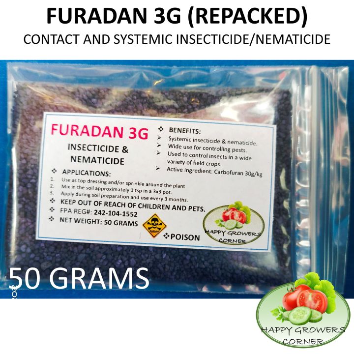 Furadan 3G Broad Spectrum Systemic Insecticide & Nematicide (50 Grams ...
