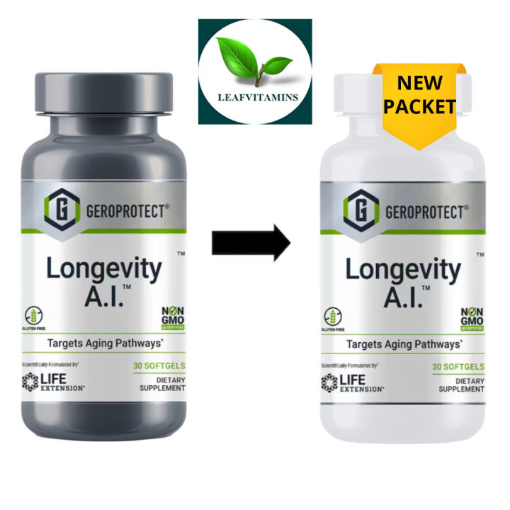 รับประกันของแท้ Life Extension GEROPROTECT Longevity A.I./ 30 Softgels ...