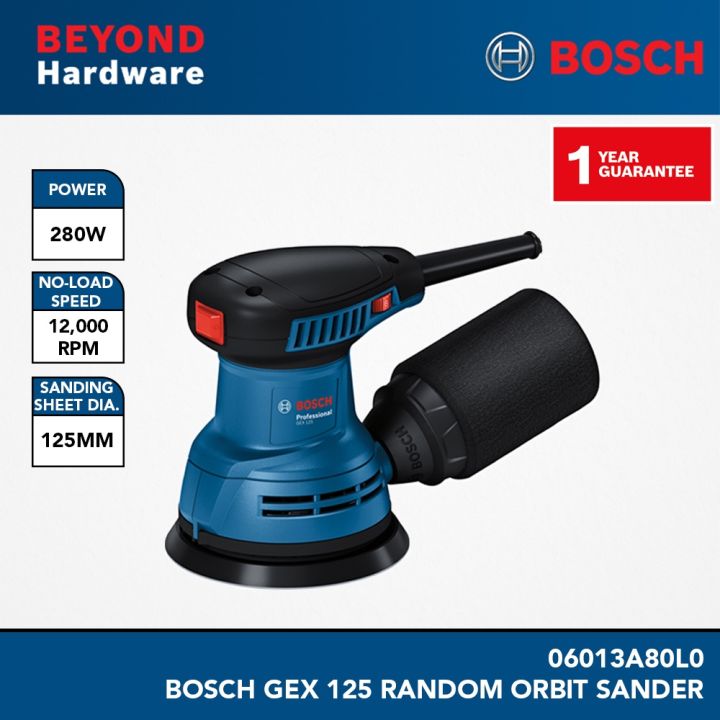 BOSCH GEX 125 Professional Random Orbit Sander - 06013A80L0 | Lazada