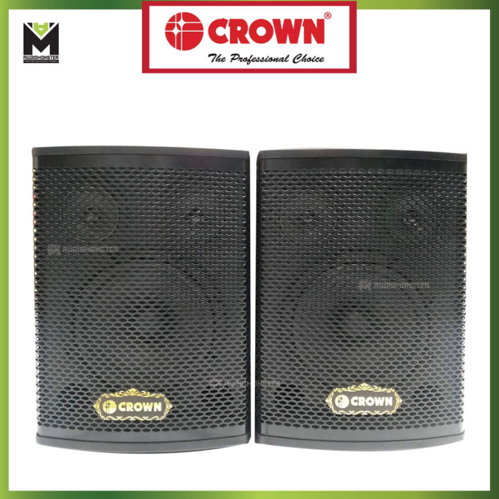 Crown BF-308 300W 8" Woofer 3" Midrange 3" Tweeter Speaker (1 Pair ...