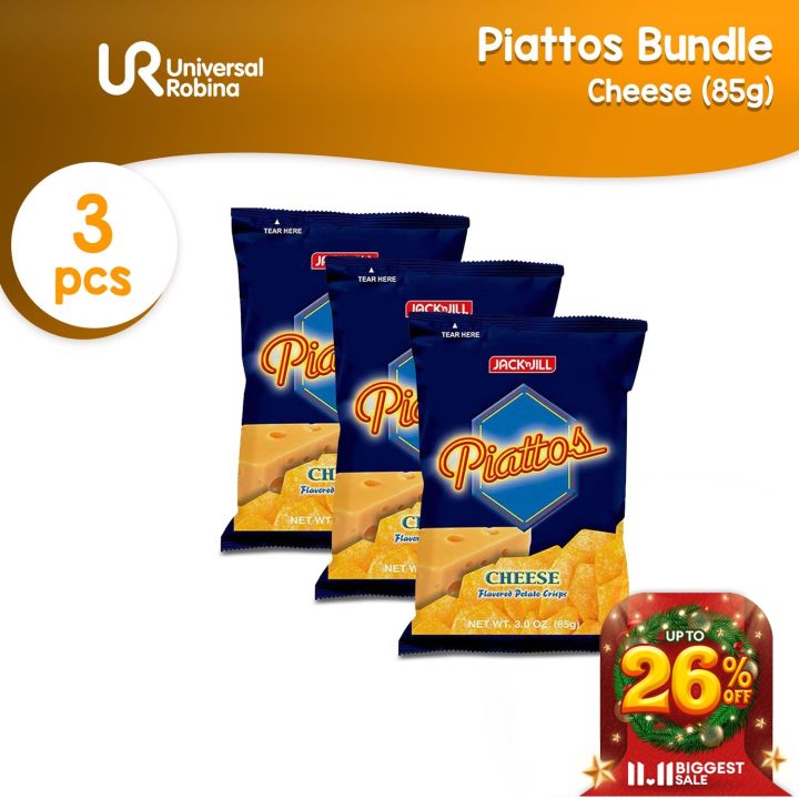 Piattos Cheese Flavored Potato Crisps 83g - 3 packs | Lazada PH