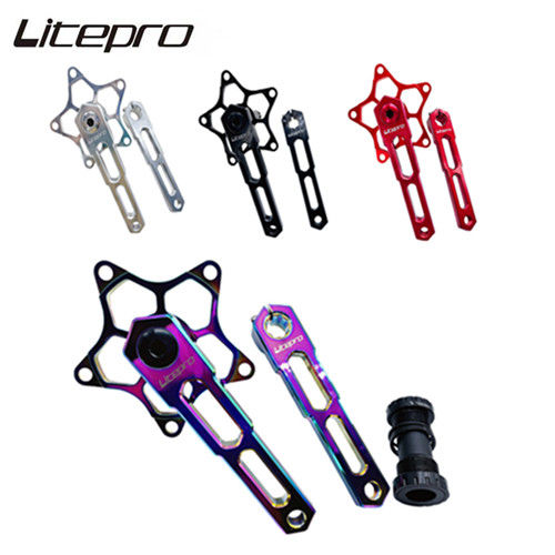 Litepro Shining Star Crank Five Claws Hollow Integrated Crankshaft ...