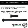 M10x130, Order 12 bolts with nuts, HIGH TENSILE Hex Bolts, 10 mm ...