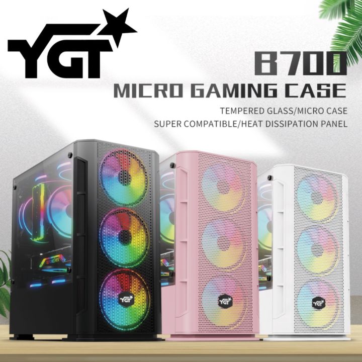 Welcome YGT B-700 Series CASE Tempered Glass Gaming PC Desktop Case M ...
