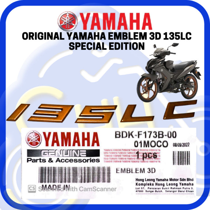 ORIGINAL YAMAHA EMBLEM LC135 135LC V8 135 LC SPECIAL EDITION GOLD ...