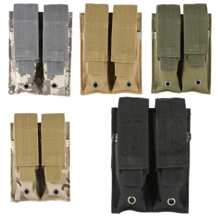 Nylon 600D Tactical Molle Dual Double Mag Pouch Close Holster 9MM ...