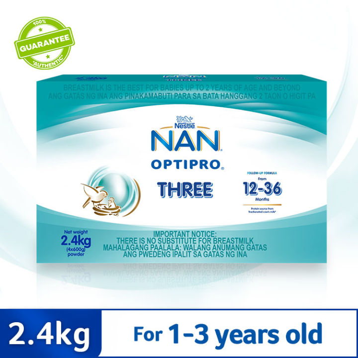 NAN® OptiPro® Three Milk Supplement for Children 1-3 Years Old 2.4kg ...