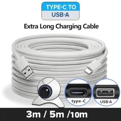 V380 PRO Type C Cable 3M 5M Long USB Charging Cord Power Supply for ...