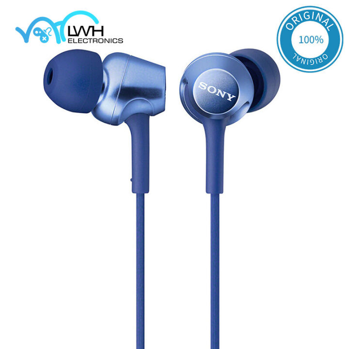 SONY MDR-EX255AP Closed Dynamic In-Ear Headphones In-Line Remote Mic ...