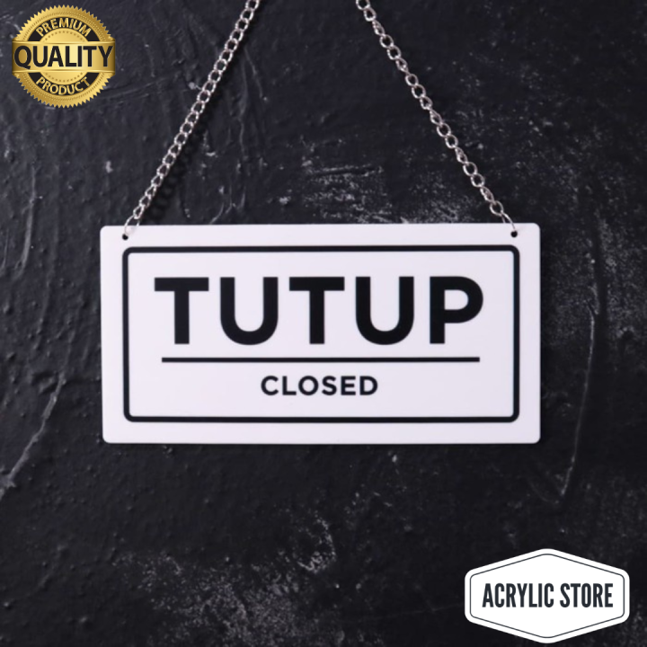 Signage Open Closed 18 x 9 cm | Akrilik Sign Board Acrylic Buka Tutup ...