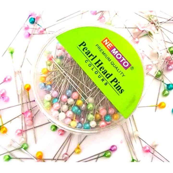 1 box jarum pentul nemoto bulat / jarum pentul jahit / pentul jilbab ...