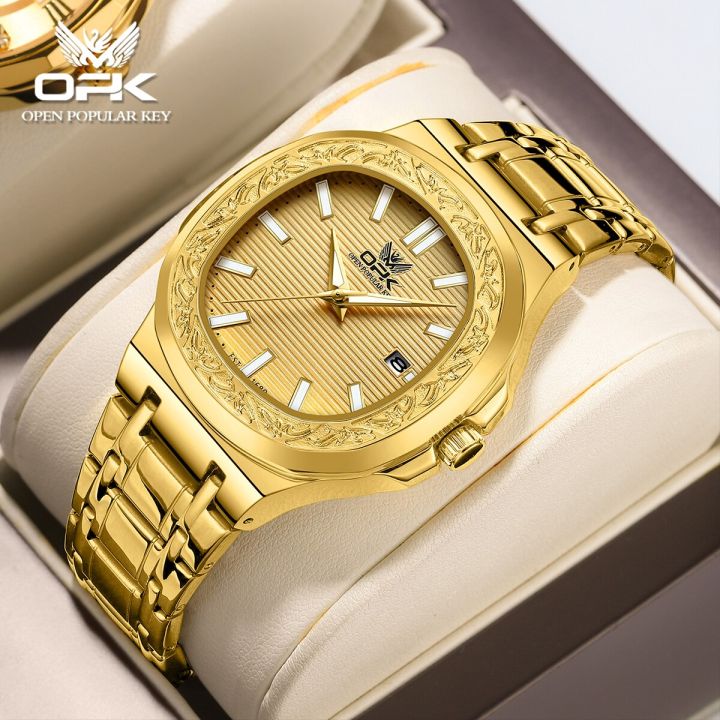 OPK Wristwatch Quartz Watch for Men Calendar Luminous Display ...