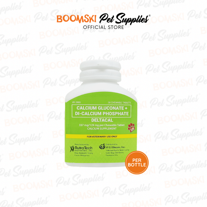 Deltacal Calcium Supplement Chewable Tablet for Dogs and Cats 50 ...