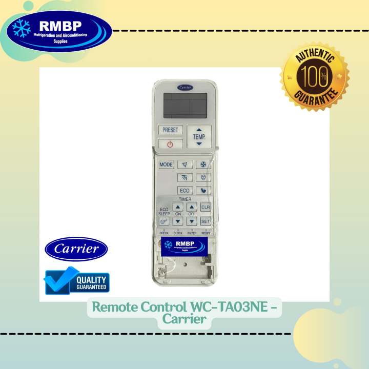 Remote Control WC-TA03NE for split type - Carrier | Lazada PH