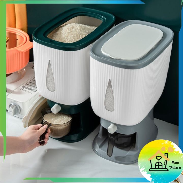 10KG Automatic Rice Dispenser European Style Bekas Nasi 10KG | Lazada