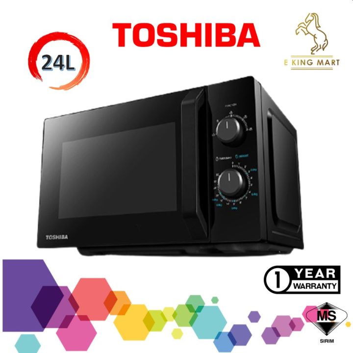 Toshiba 24L Microwave Oven MW2-MM24PF(BK) Weight Defrost 800W | Lazada
