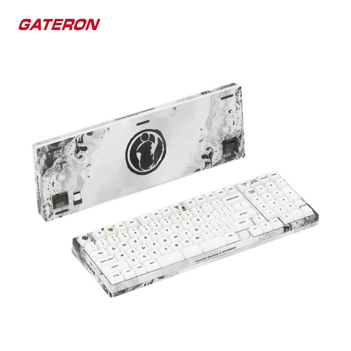 GATERON iG 98 Co-Branded Splashing Ink Mechanical Gaming Keyboard Tri ...