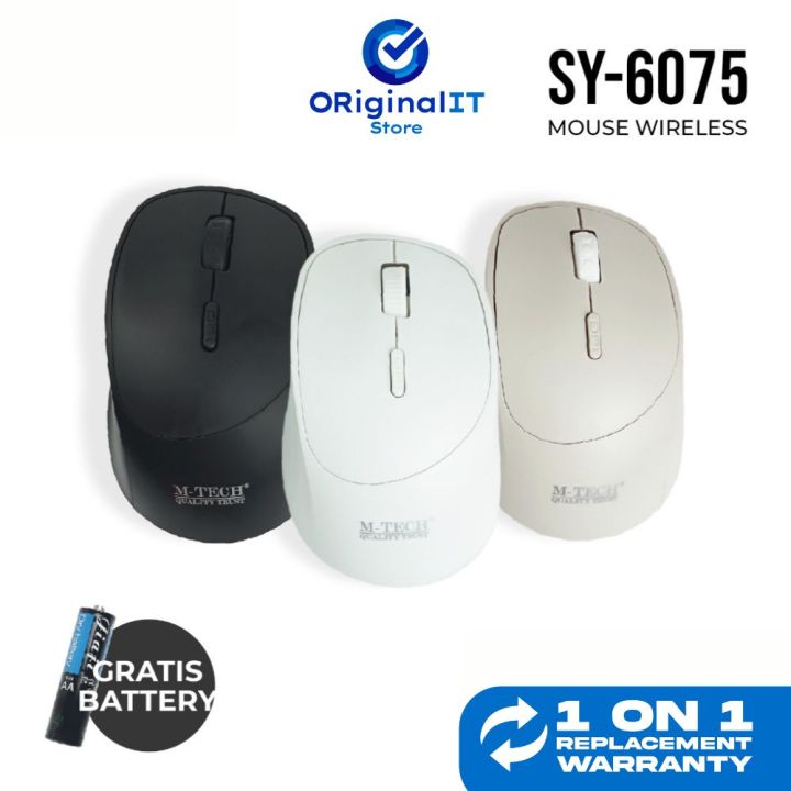 Mouse Wireless Mtech 6075 Pro Wireless Mouse | Lazada Indonesia