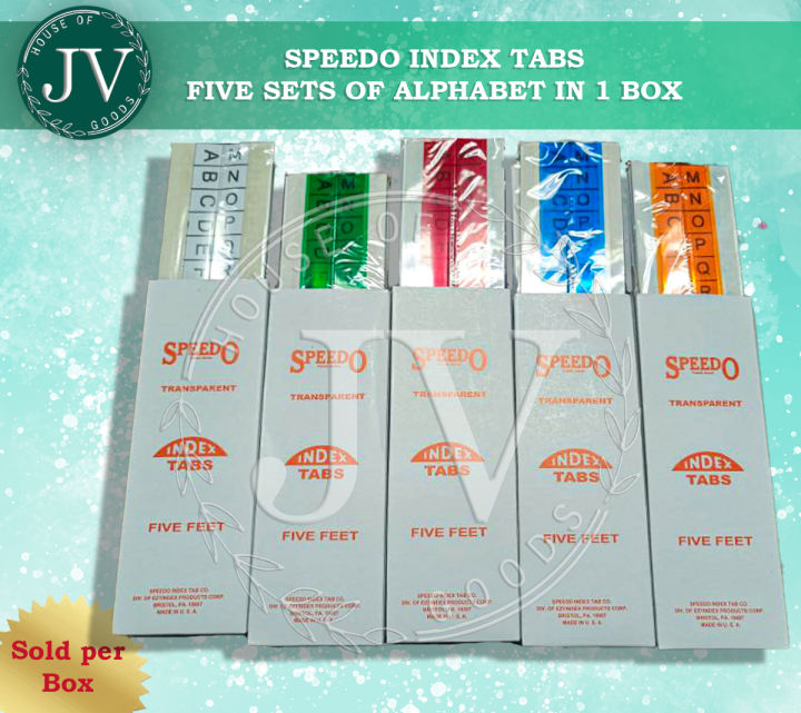 SPEEDO Index Tabs 1 Box of 5 Sets 5 Feet | Lazada PH