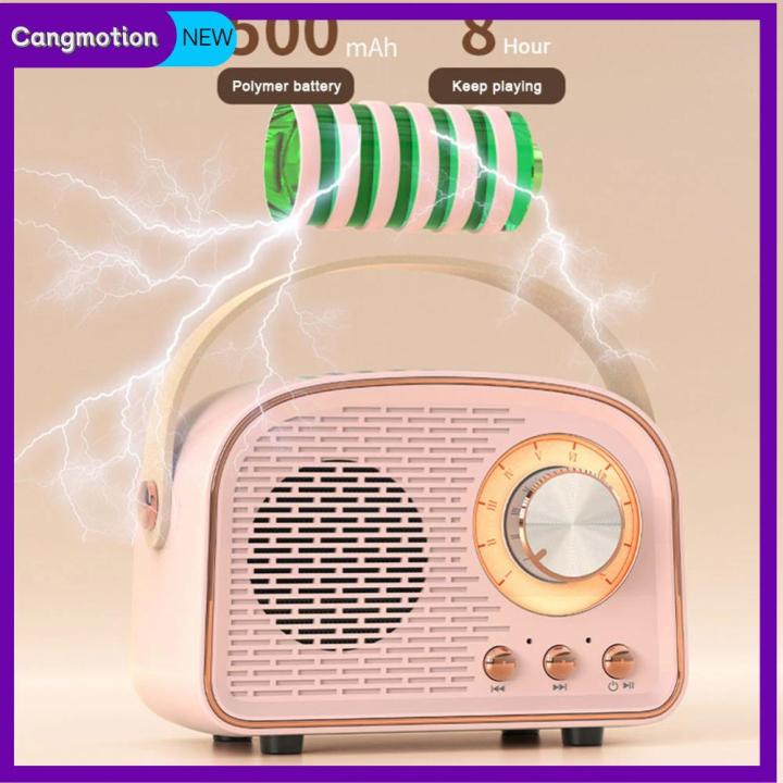 CANGMOTION Portable Wireless FM Receiver Bluetooth Speaker Mini Radio ...