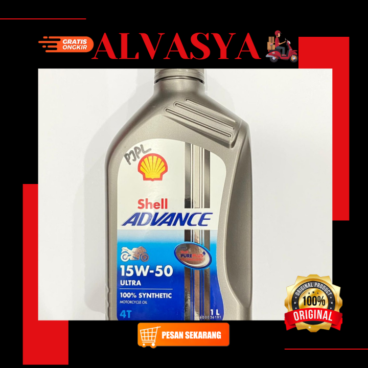 Oli Motor Shell Advance Ultra 1 Liter Original Oli shell Advance Full ...