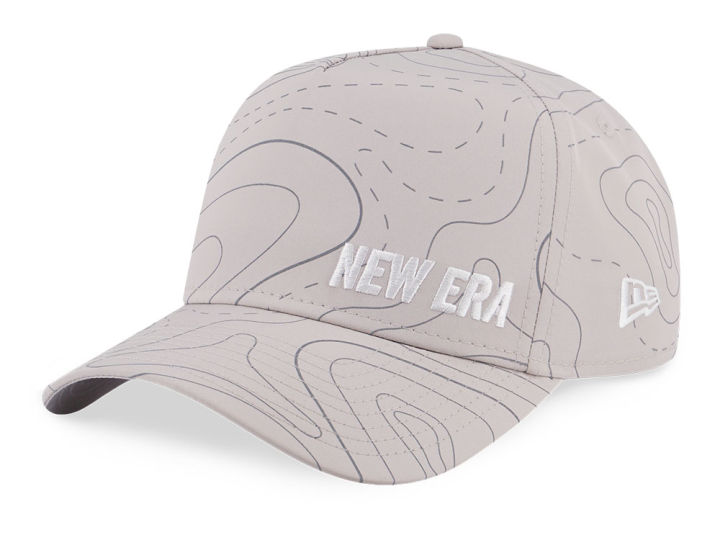 New Era Wordmark Synoptic Chart Map Stone 9FORTY A-Frame Adjustable Cap ...