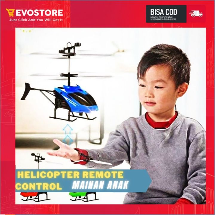Helikopter Remote Control mainan anak - Mini Helicopter RC Sensor ...