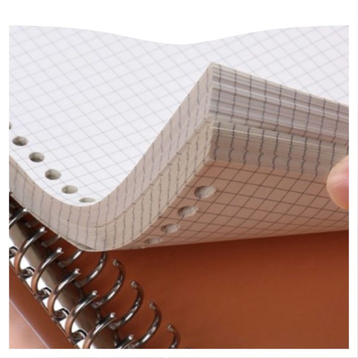 120 Pages B5 Notebook with Ruler A5 Notebook Loose Leaf Refillable Line ...