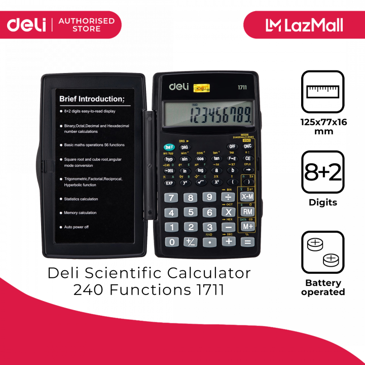 Deli Scientific Calculator 56 Functions 1711 [75281711] | Lazada PH
