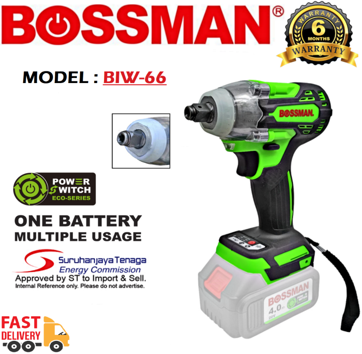 BOSSMAN Cordless Brushless Impact Wrench BIW-66 20V BIW66 BIW 66 20V ...