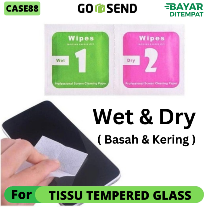 Tisu Pembersih Kaca Layar Hp 2 in 1 - Tisu Pembersih Layar HP Wet & Dry ...