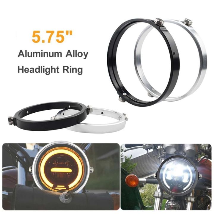 Universal 5.75 Inch Aluminum Round Headlight Housing Headlamp Trim Ring ...