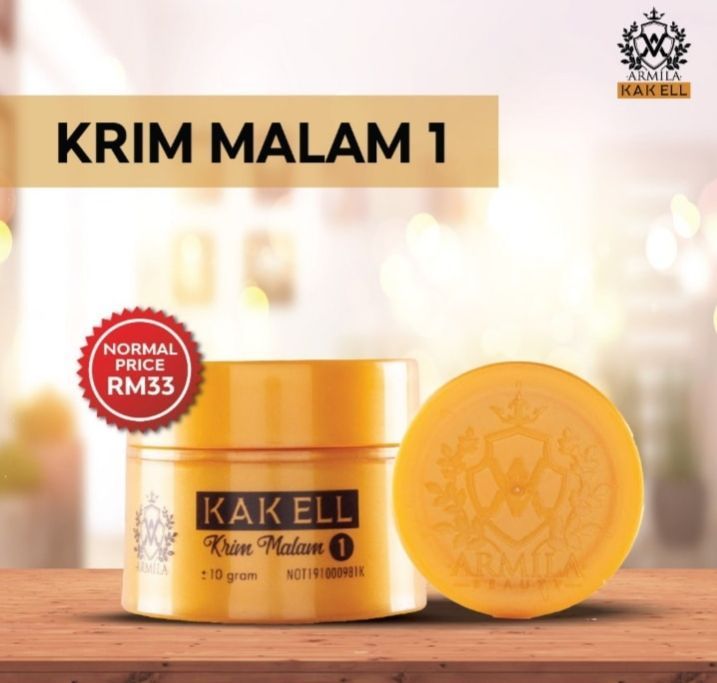 KAK ELL KRIM MALAM 1 10 GM / NIGHT CREAM 1 / KRIM KUNYIT | Lazada