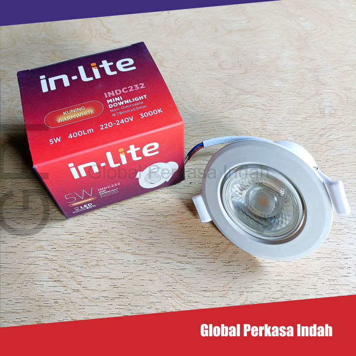 INLITE LAMPU SPOTLIGHT MINI DOWNLIGHT LED 5W INDC232 - PUTIH KUNING ...