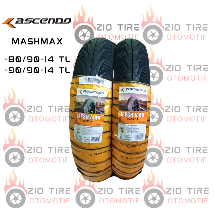 BAN LUAR ASCENDO (SNI) MESH MAX RING 14 TUBELESS SATUAN 80/90 & 90/90 ...