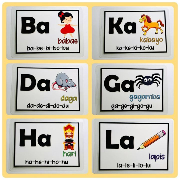 Alpabetong Filipino Abakada Flashcards | Lazada PH