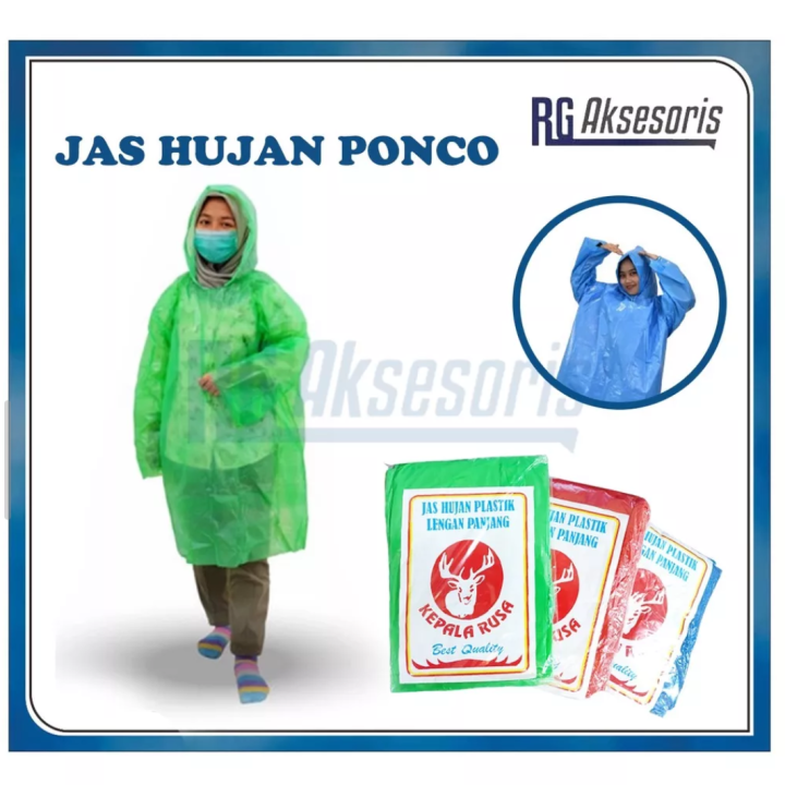 jas hujan lengan panjang model ponco atasan murah | Lazada Indonesia