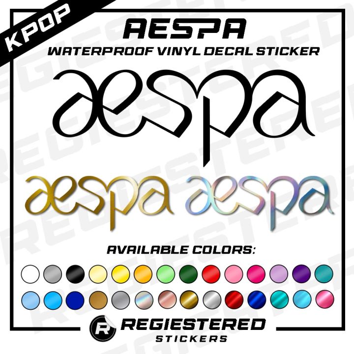 KPOP AESPA aespa Logo Vinyl Decal Sticker Waterproof | Lazada PH