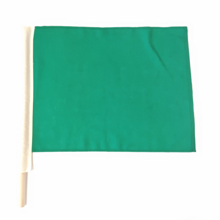 Railway signal protection flag red, yellow and green signal flag wooden ...