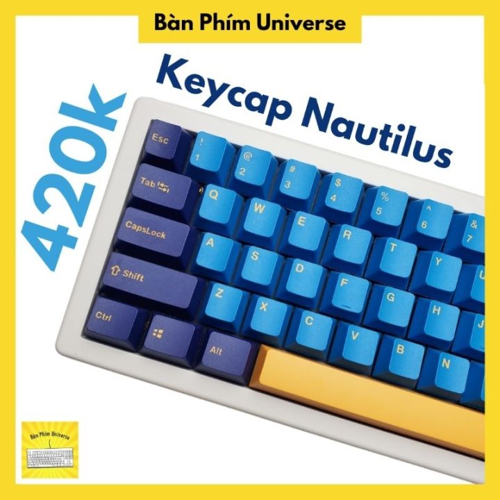 [Sẵn] Keycap Nautilus - Keycap Xanh Dương- Thick PBT Doubleshot 123 nút ...