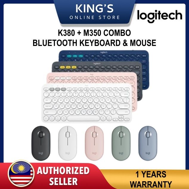 Logitech K380 Multi Device Bluetooth Keyboard Logitech M350 Pepple Mouse Combo Set Lazada