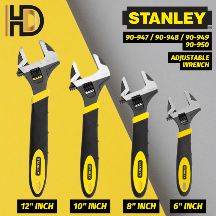 STANLEY MAX STEEL Adjustable Wrench With Soft Grip / 4 Size Optional ...