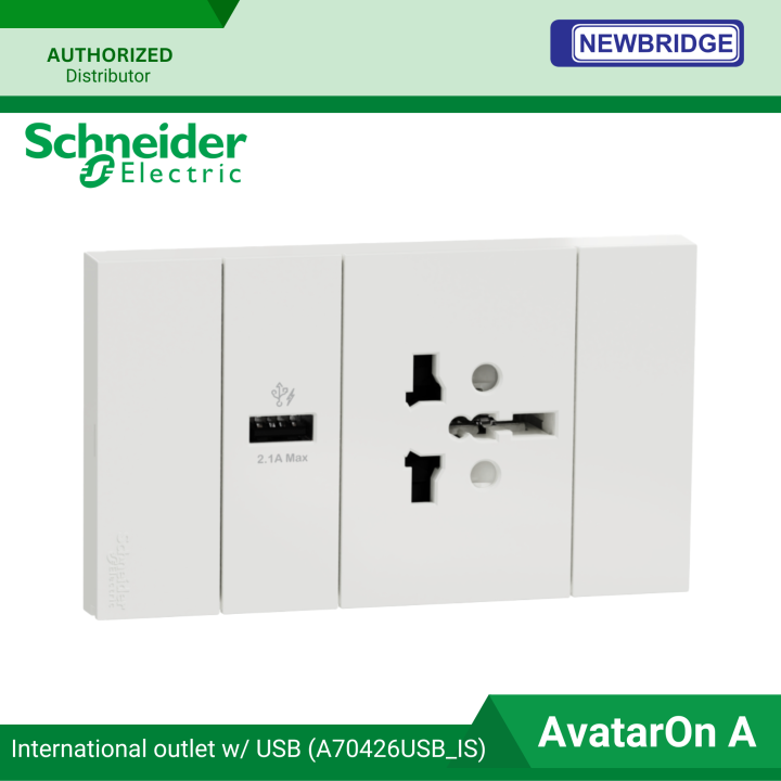 AvatarOn A 16A 250V USB Charger International Socket outlet White ...