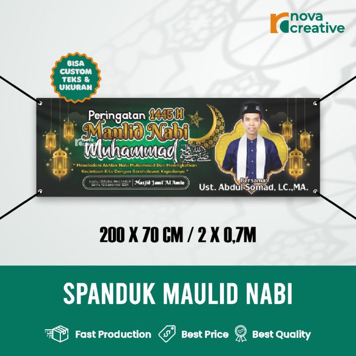 Jasa Print Spanduk Acara Maulid Spanduk Custom Gratis Desain | Lazada ...