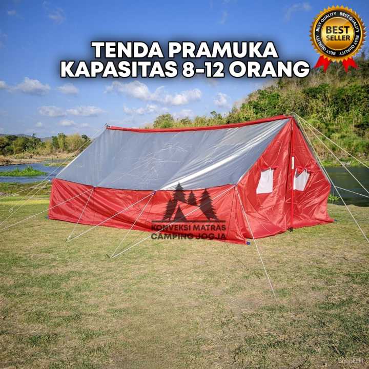 Tenda Regu Pramuka 3x4 + ALAS Kapasitas 8-12 Orang | Lazada Indonesia