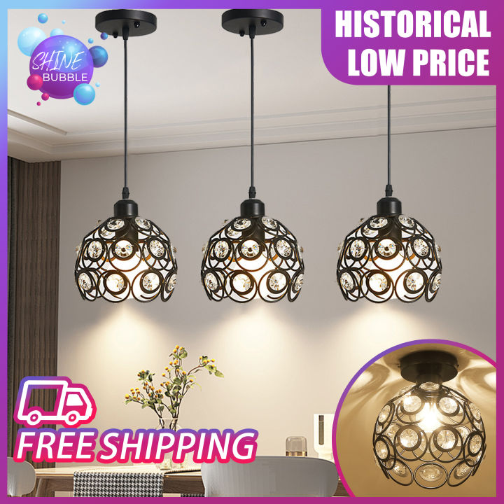 Ceiling Lights Nordic Modern Design Tri-Color Pendant Light Crystal ...