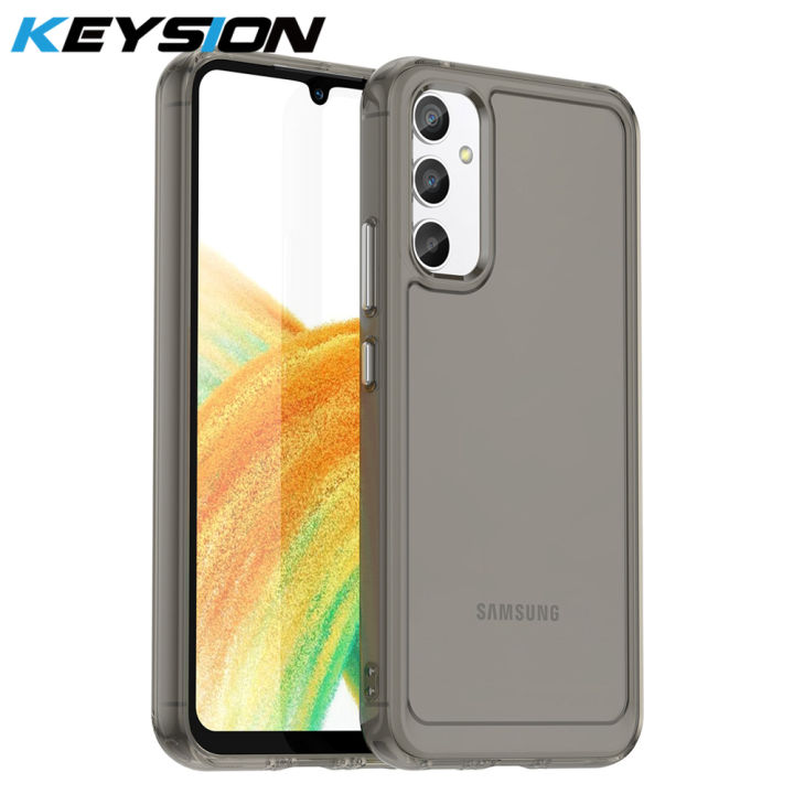 KEYSION Transparent Shockproof Case for Samsung A54 5G A34 A24 A14 LTE A04S Clear Soft TPU ...