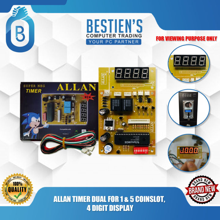 ALLAN TIMER DUAL FOR 1 & 5 COINSLOT, 4 DIGIT DISPLAY | Lazada PH